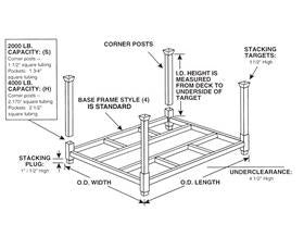Portable Stacking Racks - Corner Posts